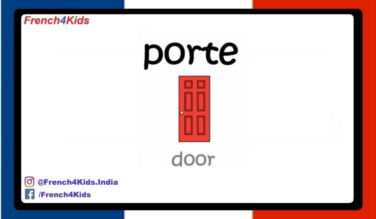 Learn French Door in French – French4kids – French4kids.co.in
